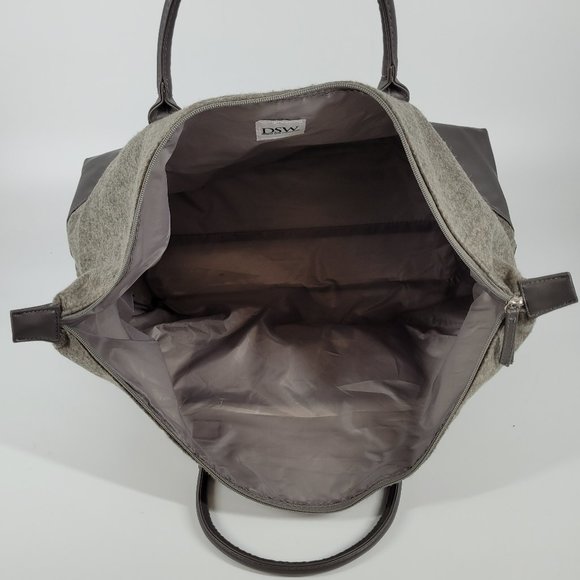 DSW | Bags | Dsw Designer Shoe Warehouse Tote Bag Gray Flannel ...
